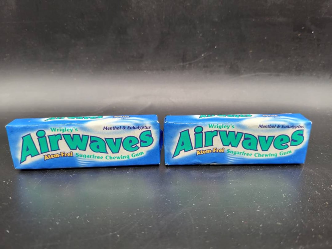 Germany 2 Vintage Wrigley’s AIRWAVES Gum Pack SEALED Candy Container ...