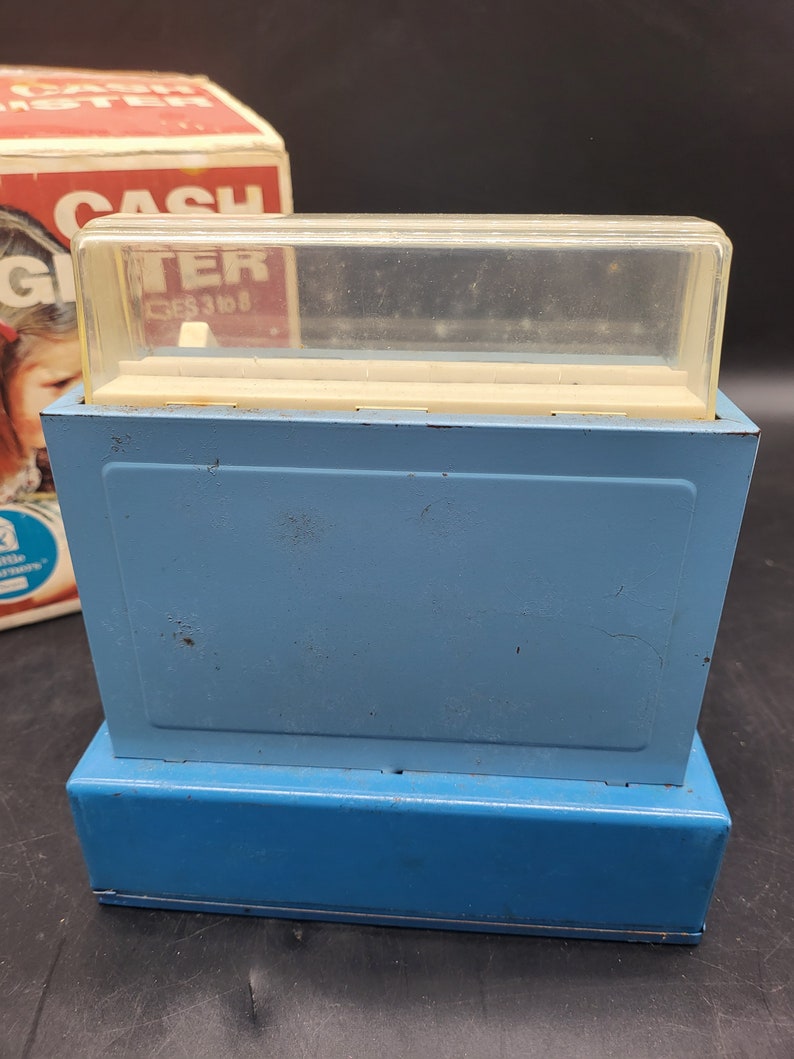 Vintage Sears Little Learner's Toy Cash Register W/ Orig Box 6.5"x6.5 ...