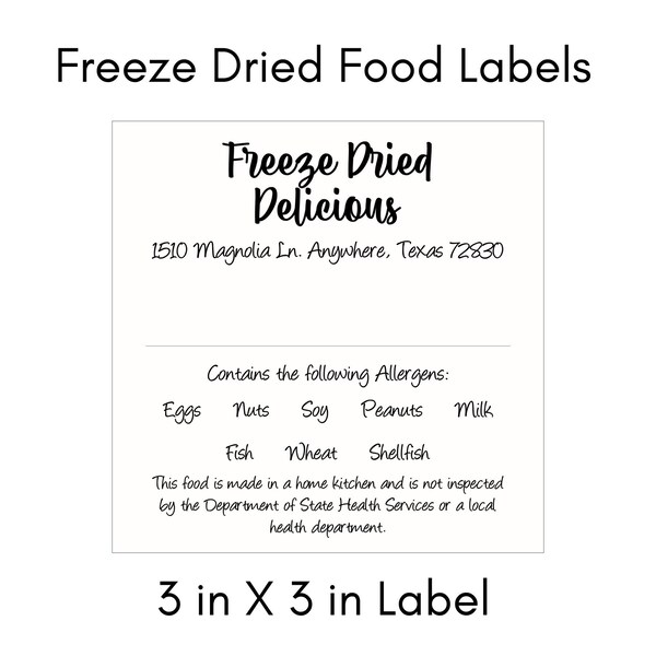 Freeze Dried Candy Labels - Etsy