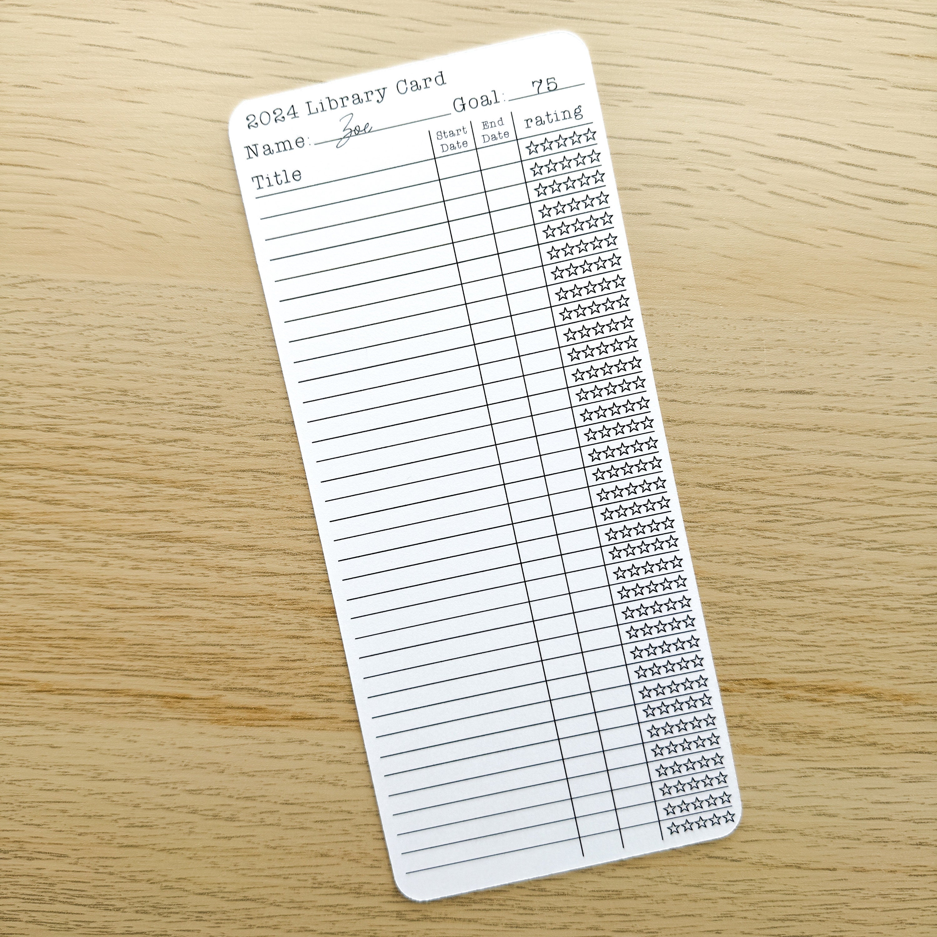 2024 Library Card Bookmark Personalized Special Gift Reader Custom ...