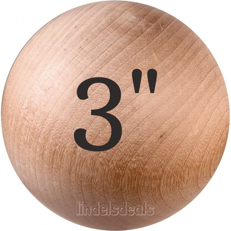 3 Inch WOOD BALL Unfinished Maple Hardwood Made in USA / Buy 3 - Etsy