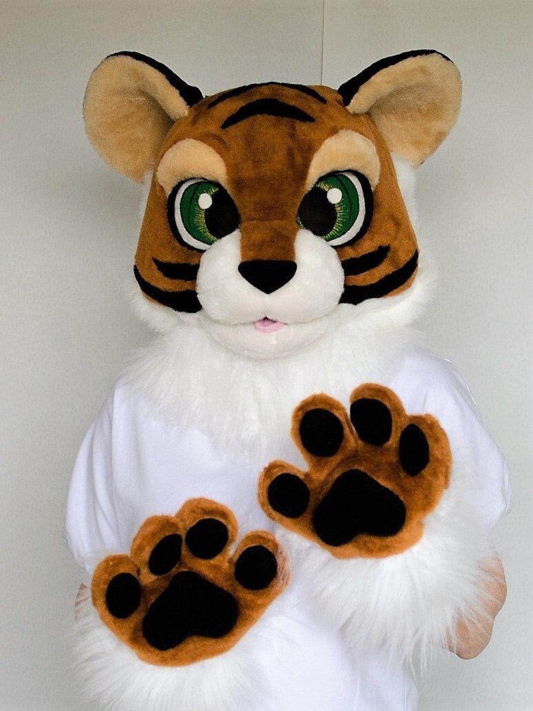 Premade Tiger Fursuit Head and Hand Paws, Kemono Tiger Fursuit Partial ...
