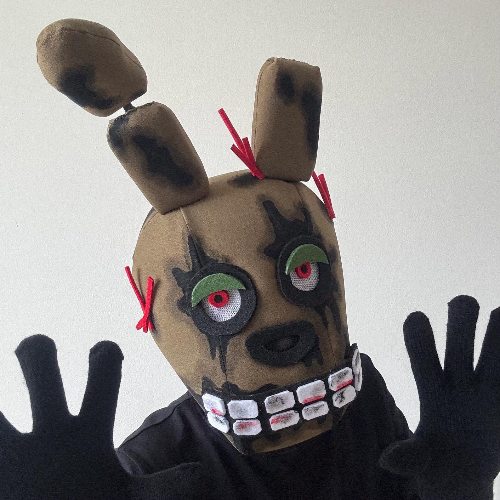 FNAF Springtrap Cosplay Mask Green – Five Nights at Freddys Head – Kids ...