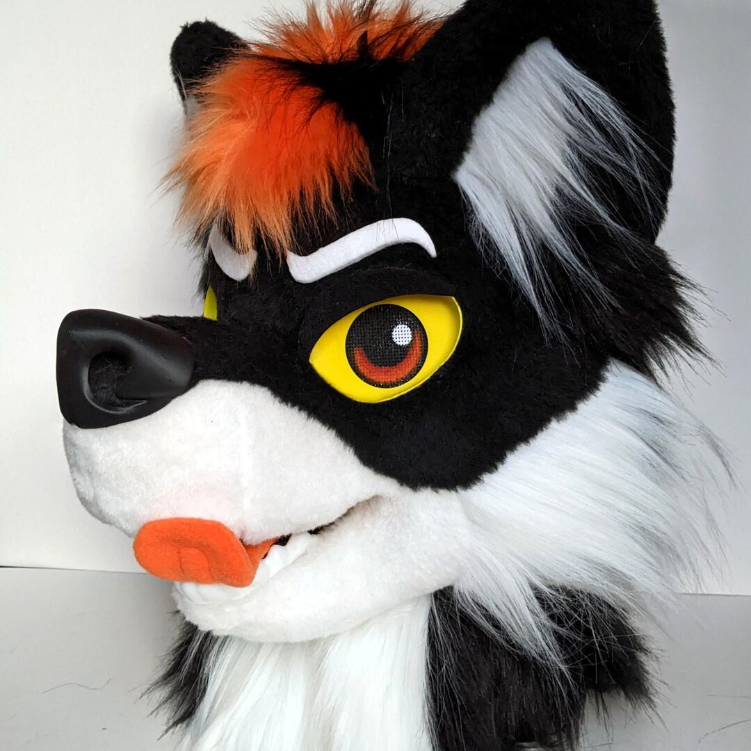 Custom Folf Fursuit Head, Wolf Fox Hybrid Furry Head Commission, Size M ...