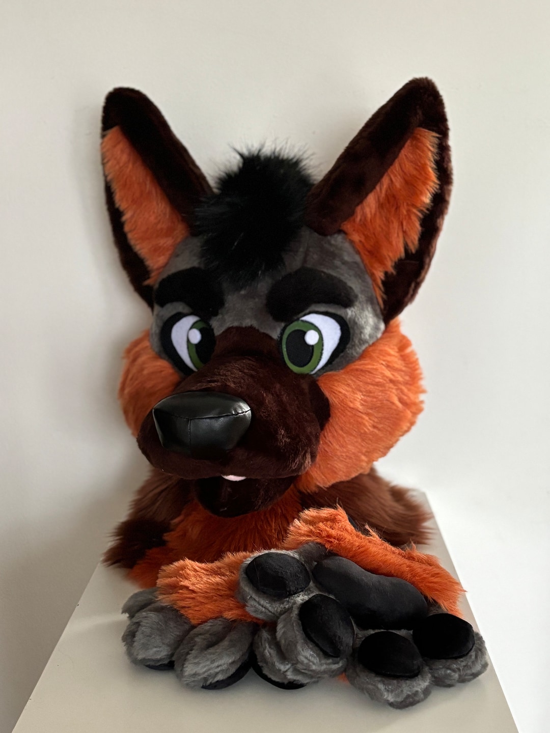 German Shepherd Fursuit Head XL Size, Premade Dog Fursuit Head and Hand ...