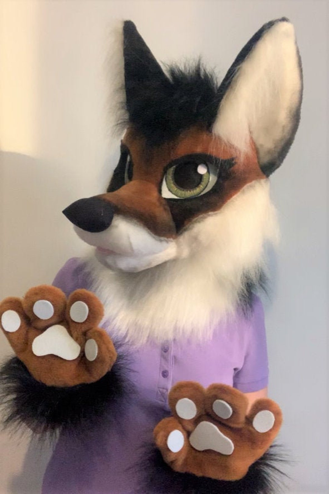 Fox Fursuit Partial Airbrushed Fox Head Fox Fursuit Head - Etsy Australia