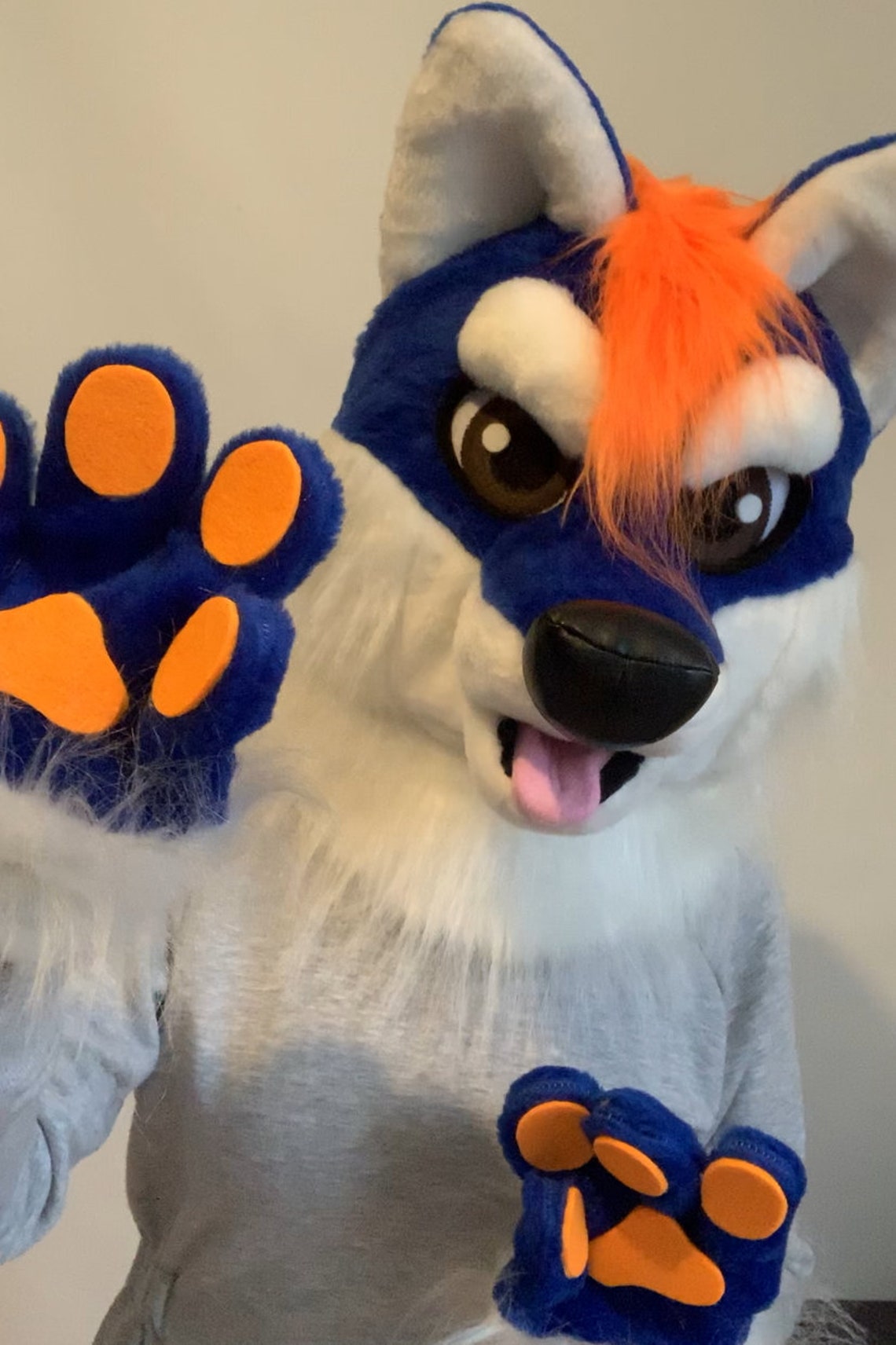 Blue wolf fursuit fursuit head wolf fursuit kids for girls | Etsy