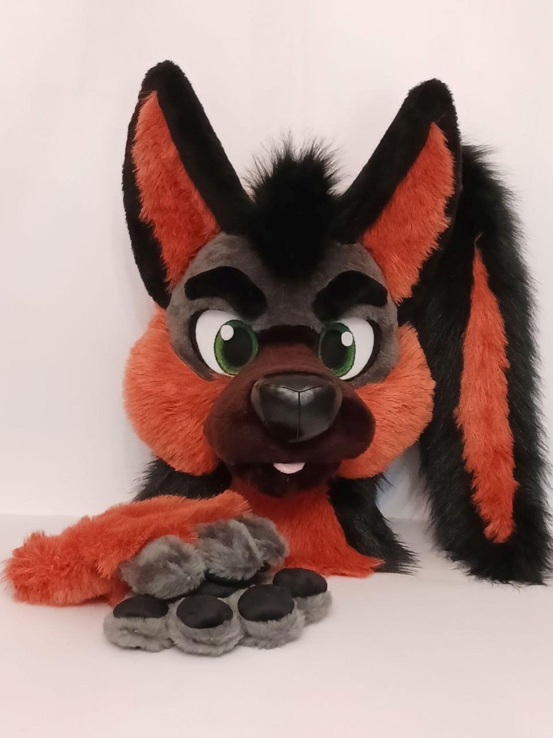 XL Size German Shepherd Fursuit Head Hand Paws and Tail, Dog Fursuit ...