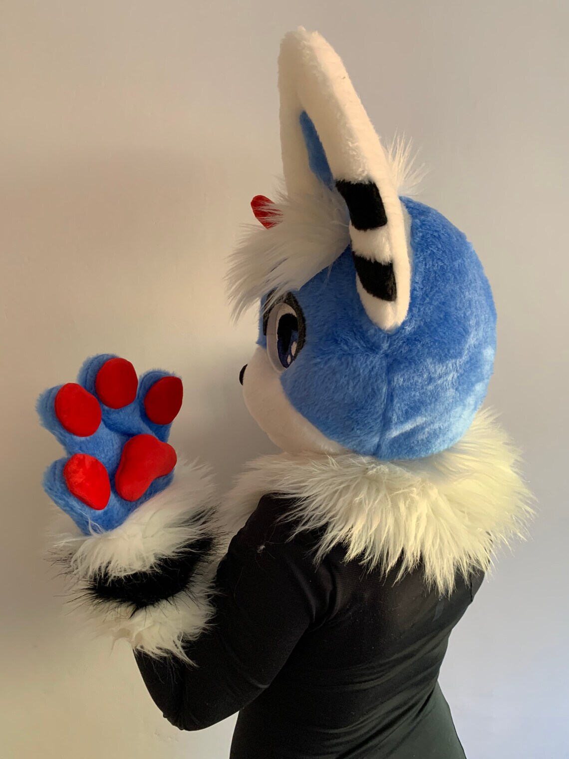 US Stock Blue Kemono Cat Fursuit Head Fursuit Cat Fursuit | Etsy Hong Kong