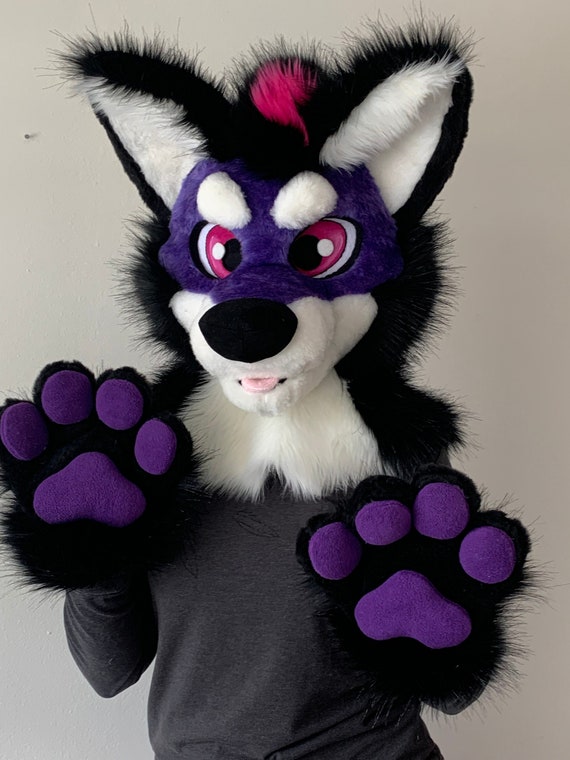 Black And Purple Wolf
