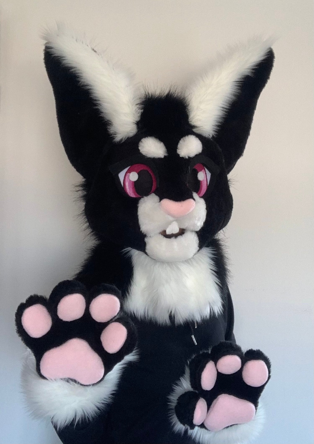 Black Rabbit Fursuit Partial, Rabbit Fursona, Bunny Fursuit, Premade Fursuit Head - Etsy