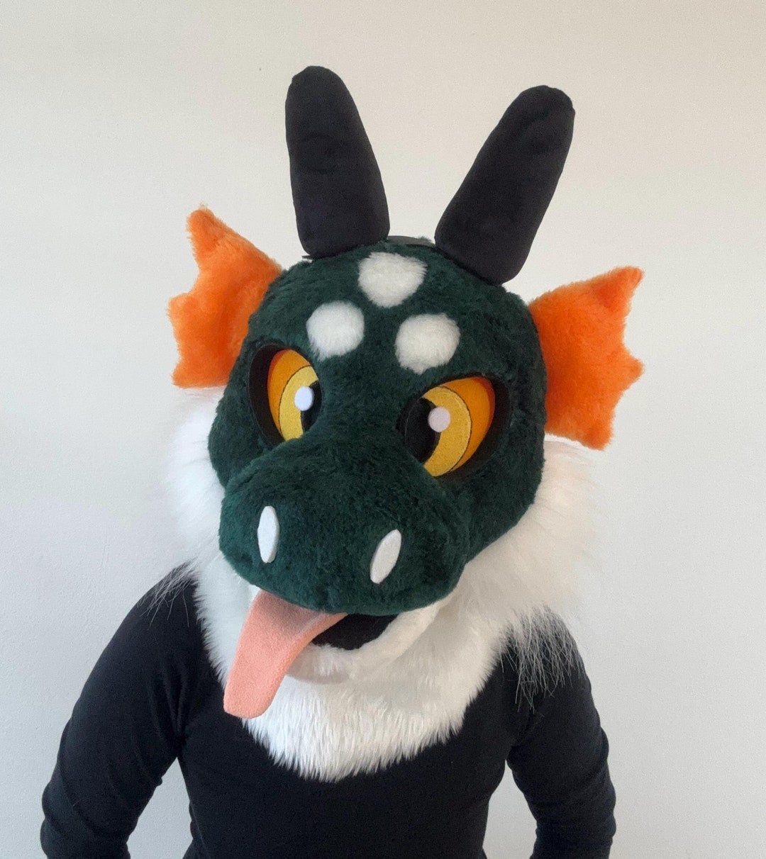 Kids Dragon Fursuit Head and Tail, Kids Furry Mask, Luxury Halloween ...