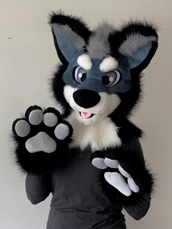 Grey Wolf Fursuit Mini Partial Fursuit for Sale Wolf Furry - Etsy Singapore