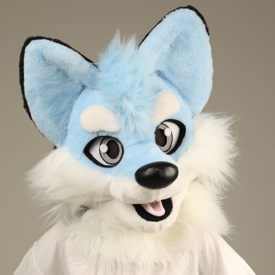 Premade Blue Husky Fursuit Head and Tail Gender Neutral ...