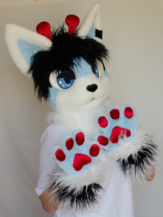 Blue Kemono Cat Fursuit Head Fursuit Cat Fursuit Partial Etsy Nederland