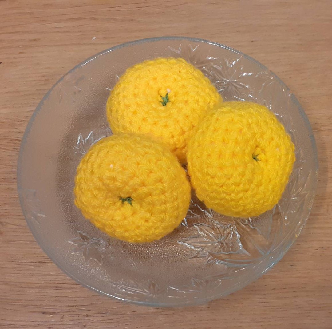 3 Crocheted Clementines/mandarins - Set of 3 Crocheted Clementines ...