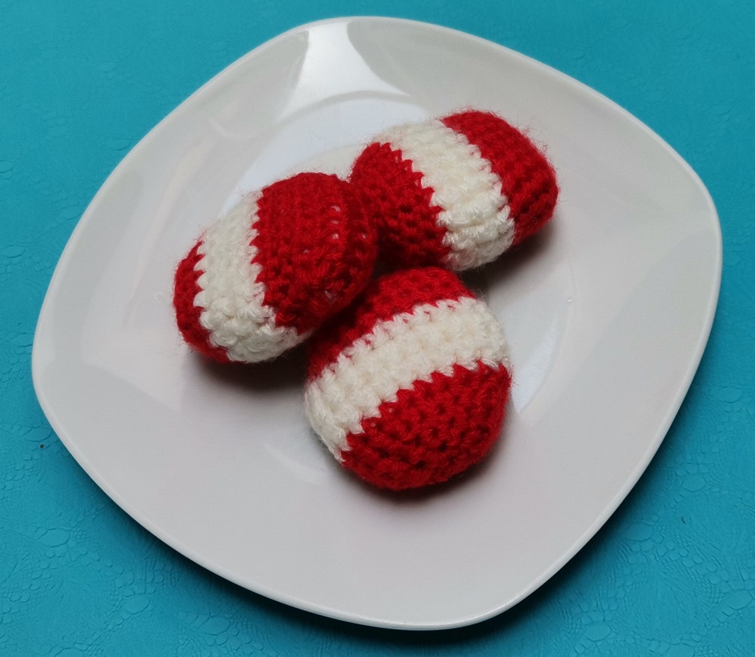 Crocheted Babybel Cheese Rounds, 3 Pieces - Crocheted Mini Cheese ...