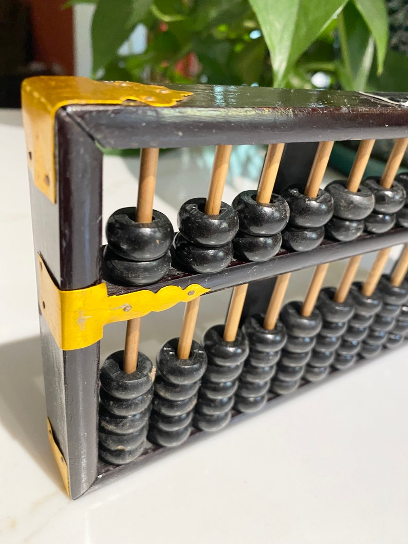 Vintage Chinese Abacus Lotus Flower Brand | Etsy