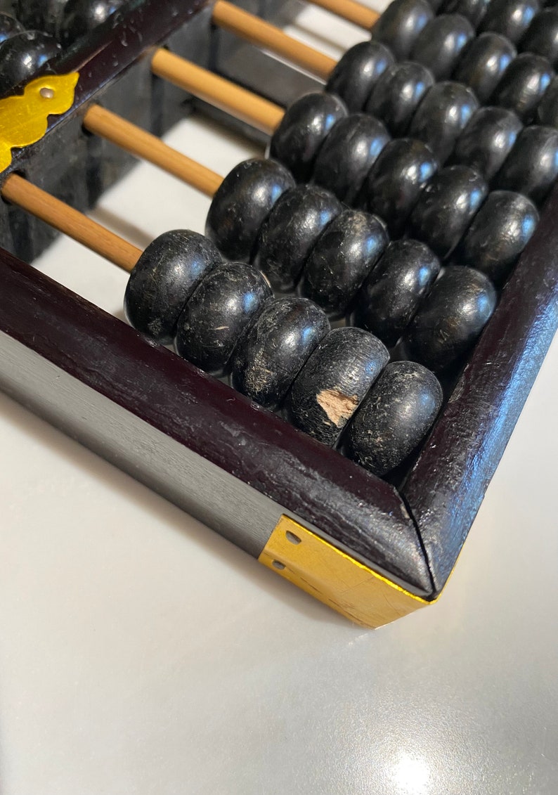 Vintage Chinese Abacus Lotus Flower Brand - Etsy