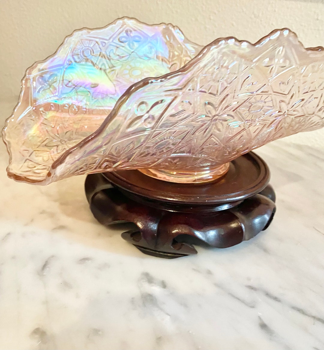 Iridescent Pink Dish, Lenox Imperial Glass - Etsy