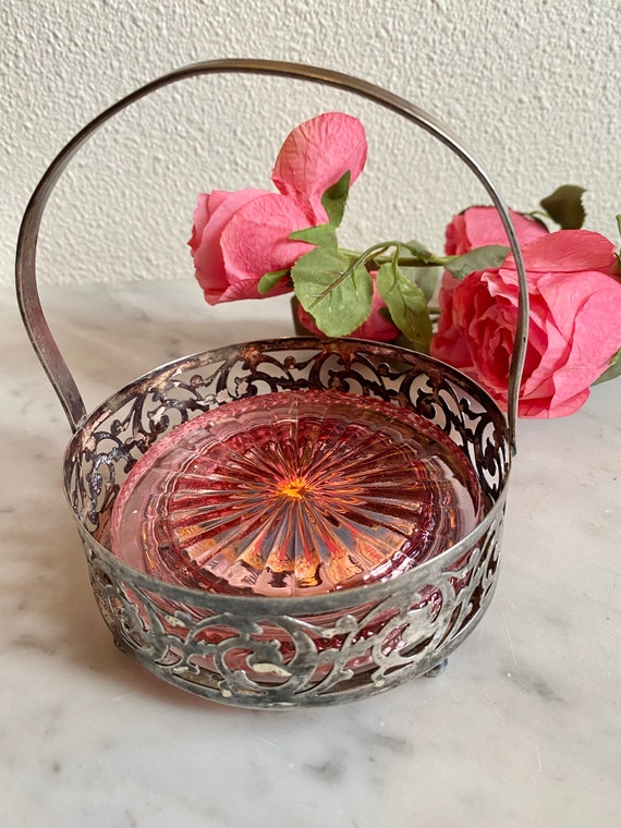 Silver Filigree Basket - Etsy