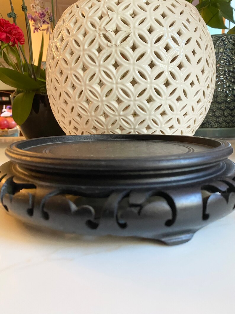 Carved Wood Stand Asian Display Stand - Etsy