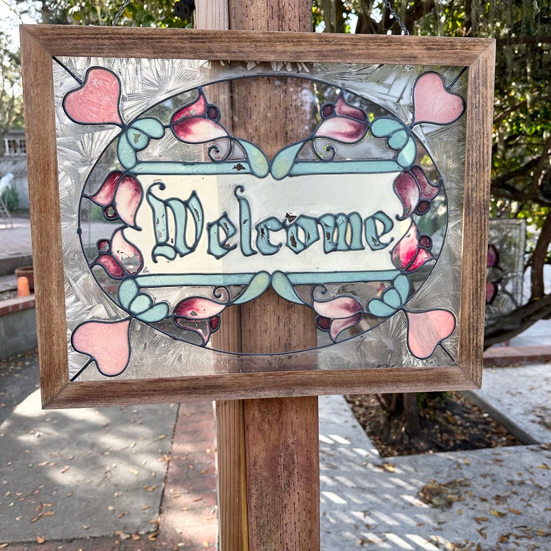 Stained Glass Sign - Etsy