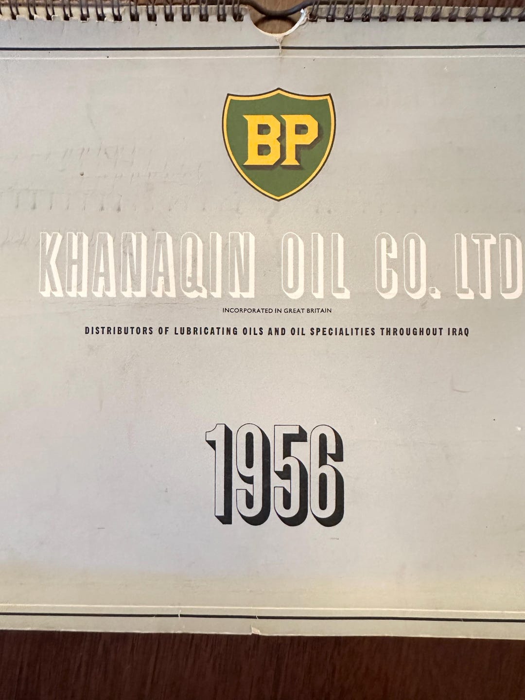1956 Iraqi Calendar, British Petroleum Prints - Etsy