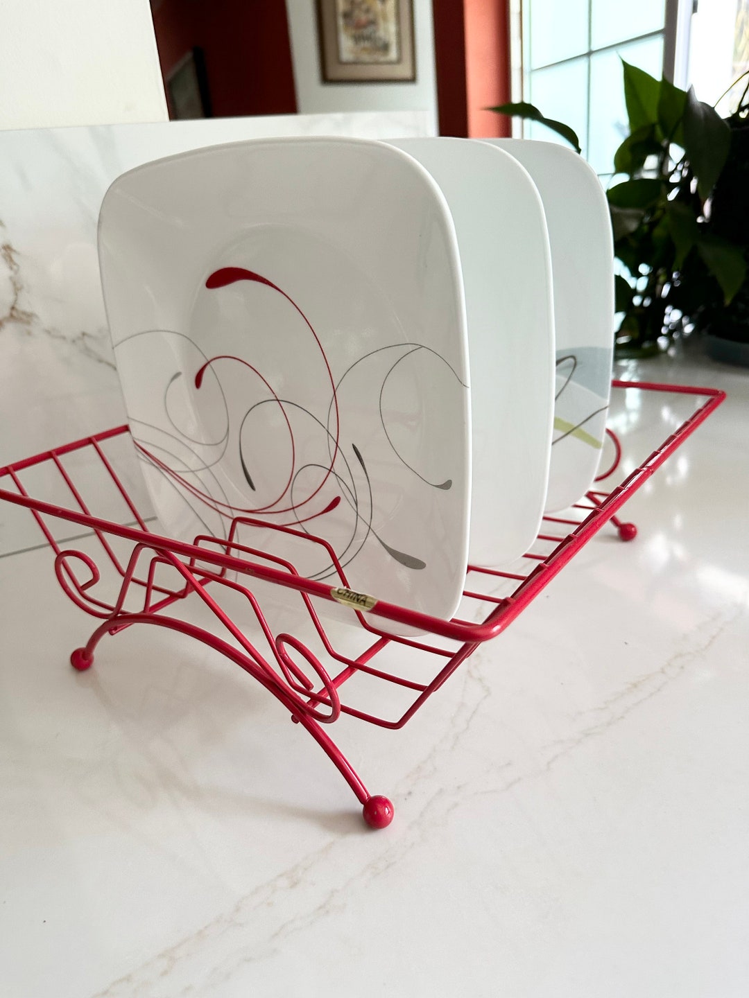 Red Dish Rack, Dish Drainer Rack - Etsy