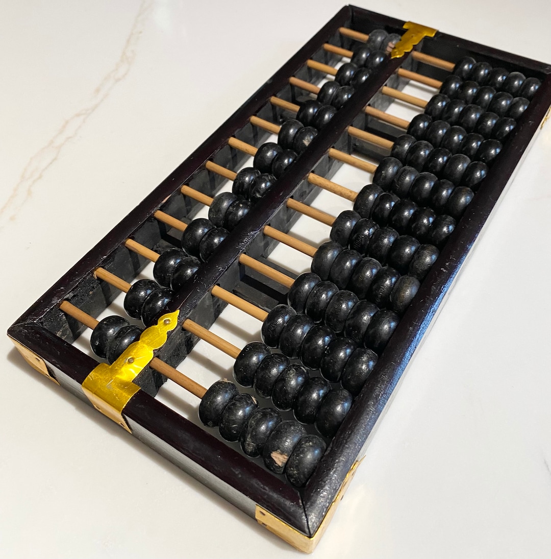Vintage Chinese Abacus, Lotus Flower Brand - Etsy