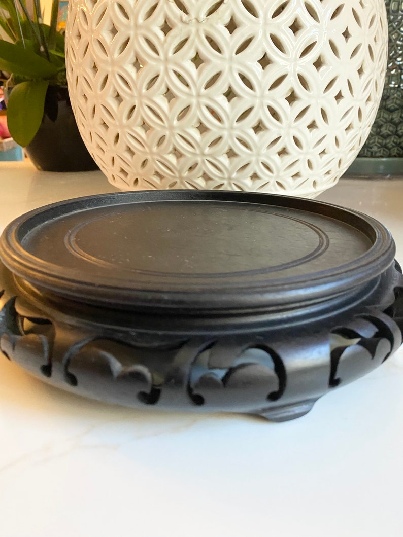 Carved Wood Stand Asian Display Stand - Etsy