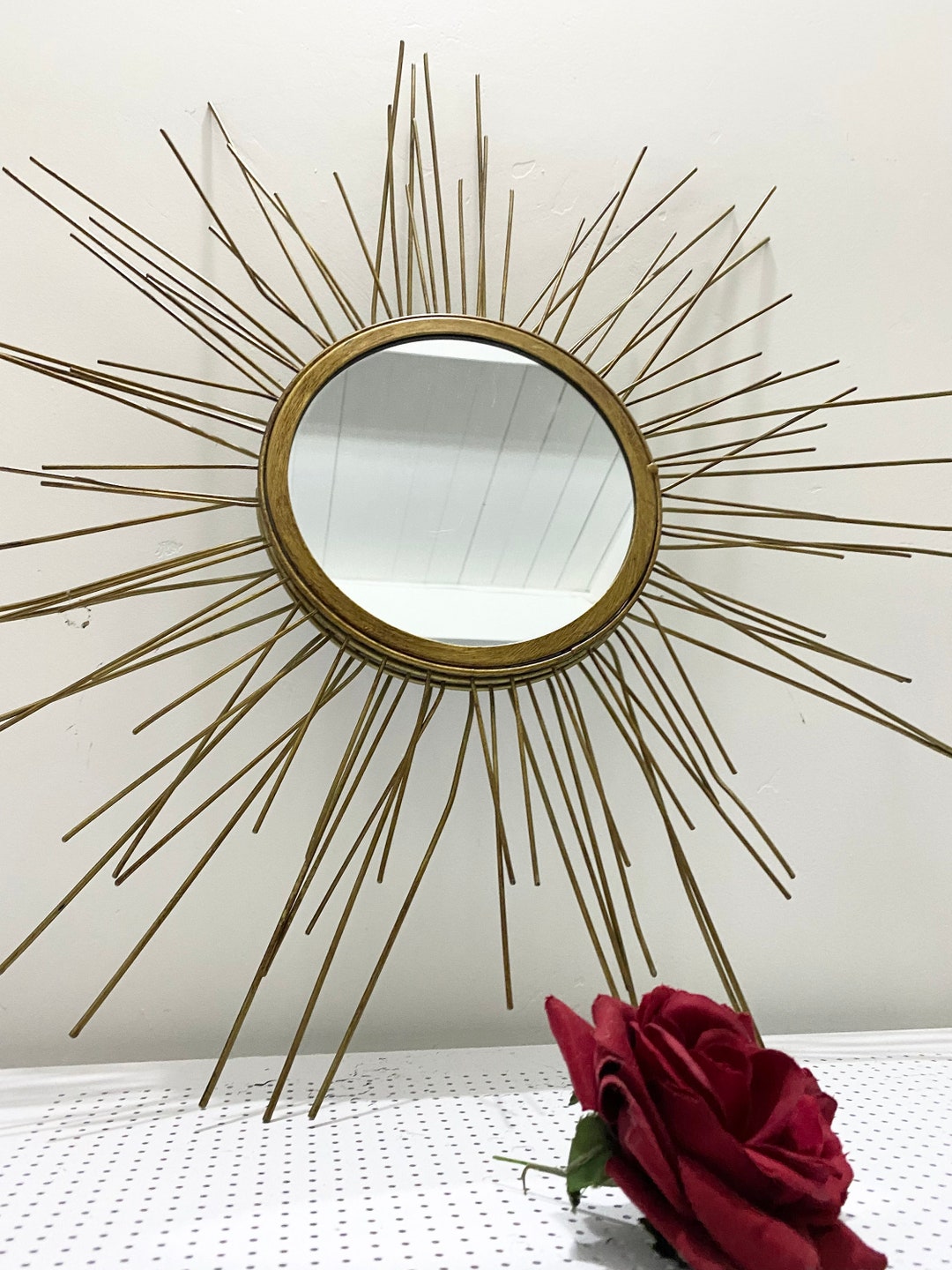 Sunburst Wall Mirror, MCM Sun Mirror - Etsy