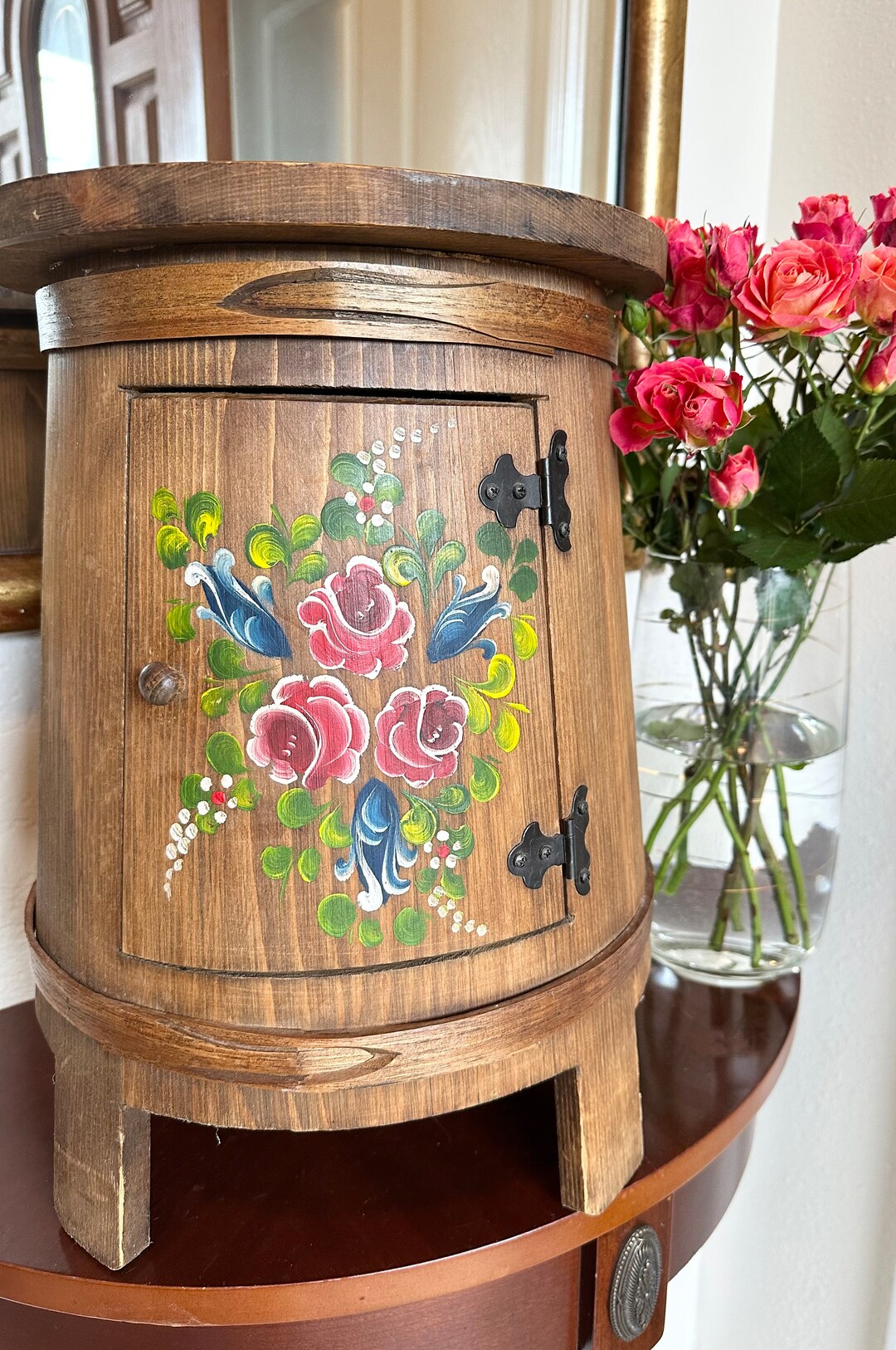 Floral Storage Cabinet - Etsy