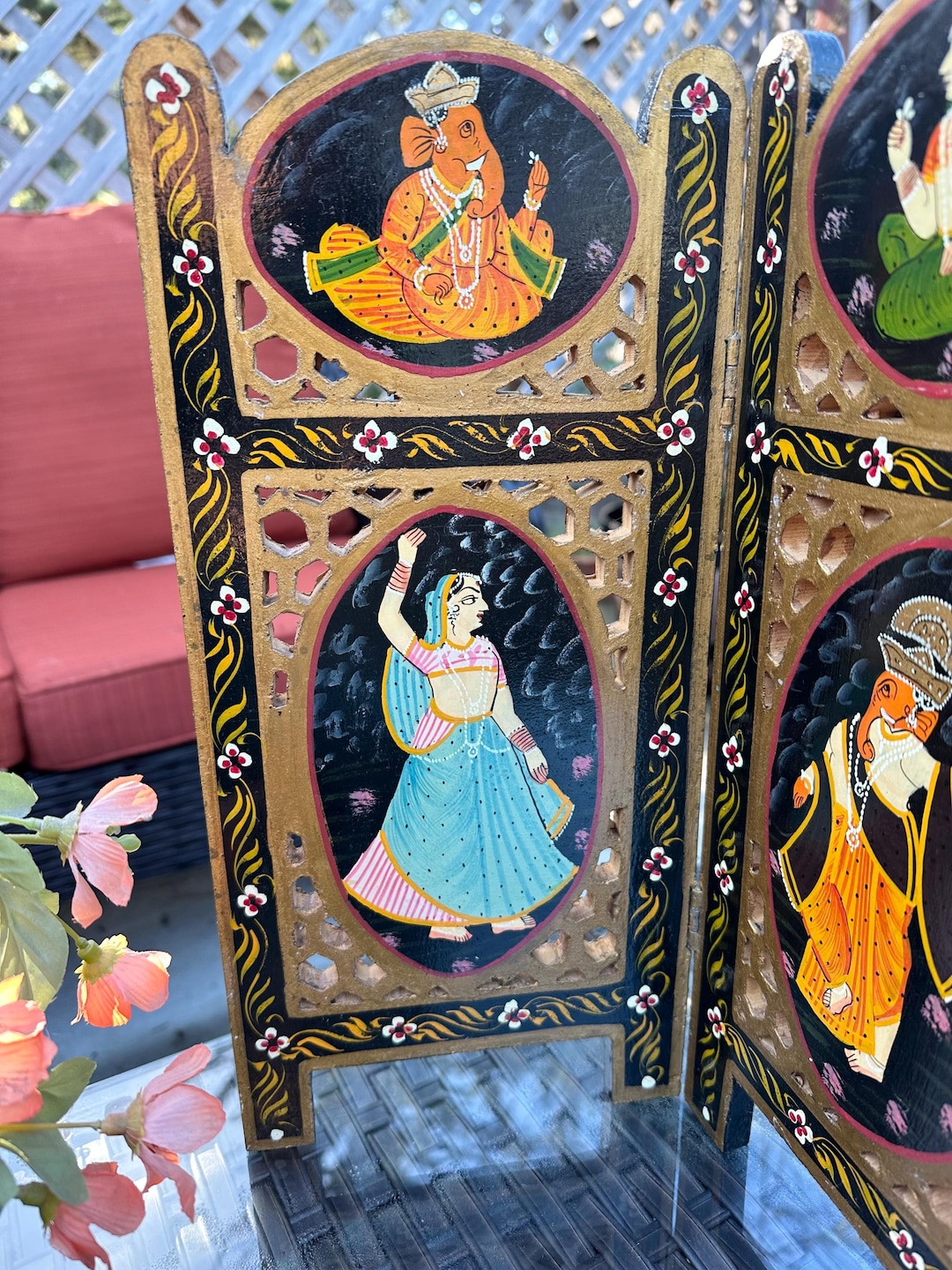 Large Tabletop Paravan, Indian Table Divider - Etsy