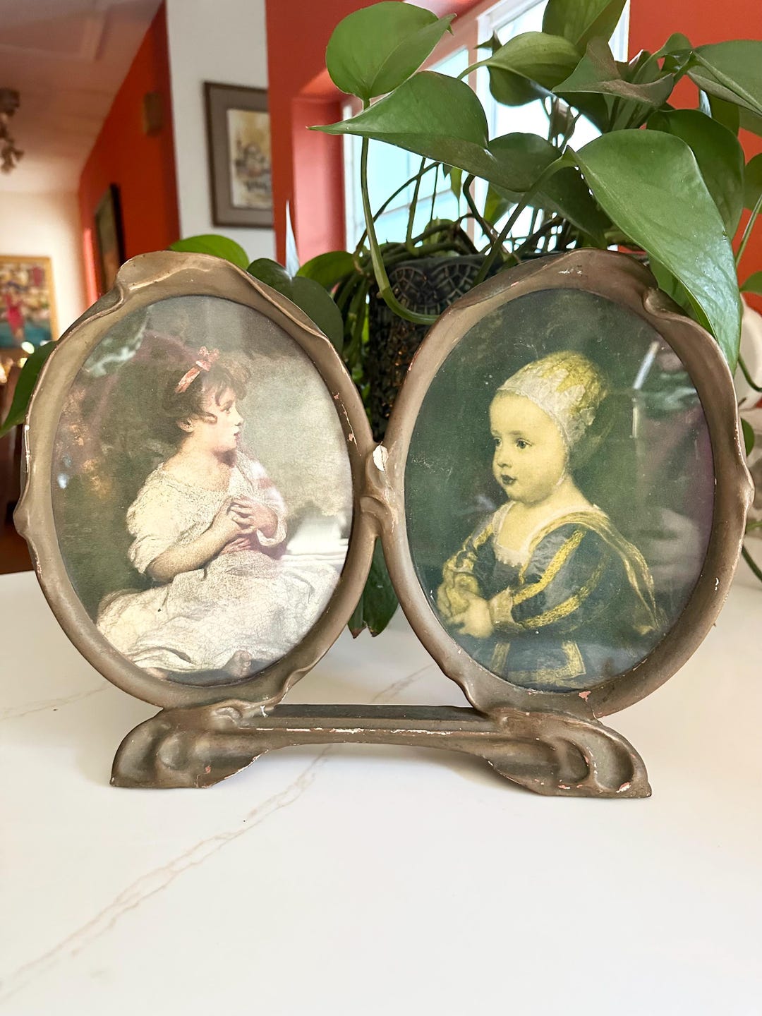 Double Oval Frame, Victorian Framed Art - Etsy