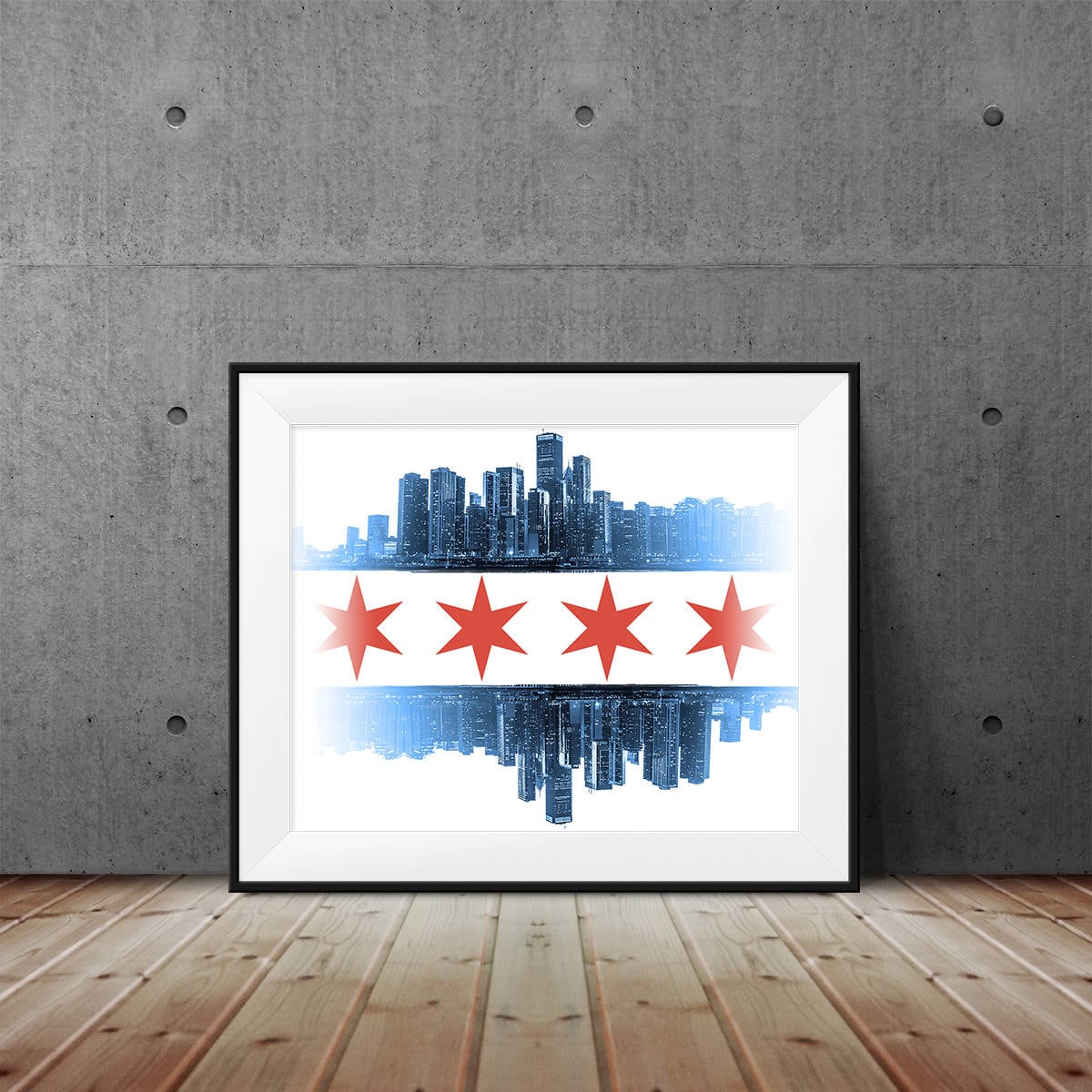 Chicago Flag Skyline Wallpaper