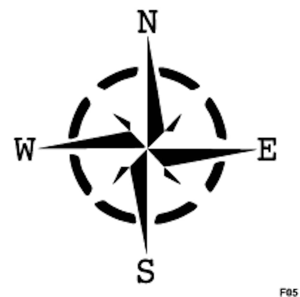 Fusion Stencil 05 NWSE Compass Furniture or Wall Stencil | Etsy