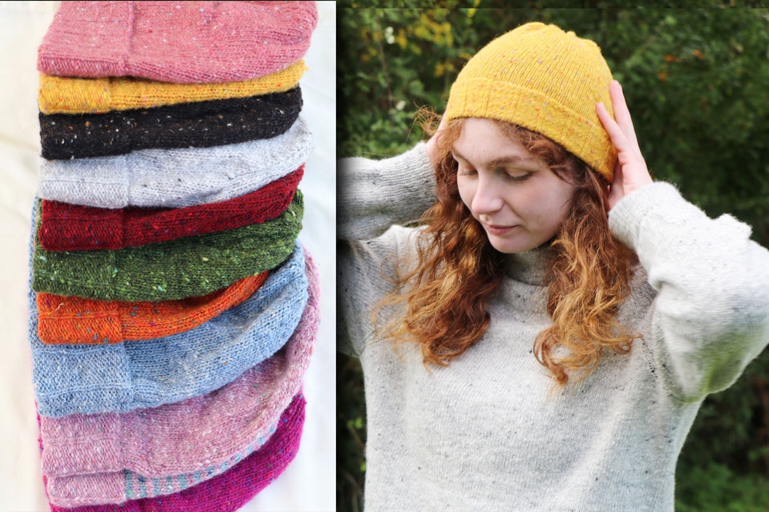 BIRDGIRL Pure Merino Wool Beanie Hat, Handmade to Order in Ireland ...