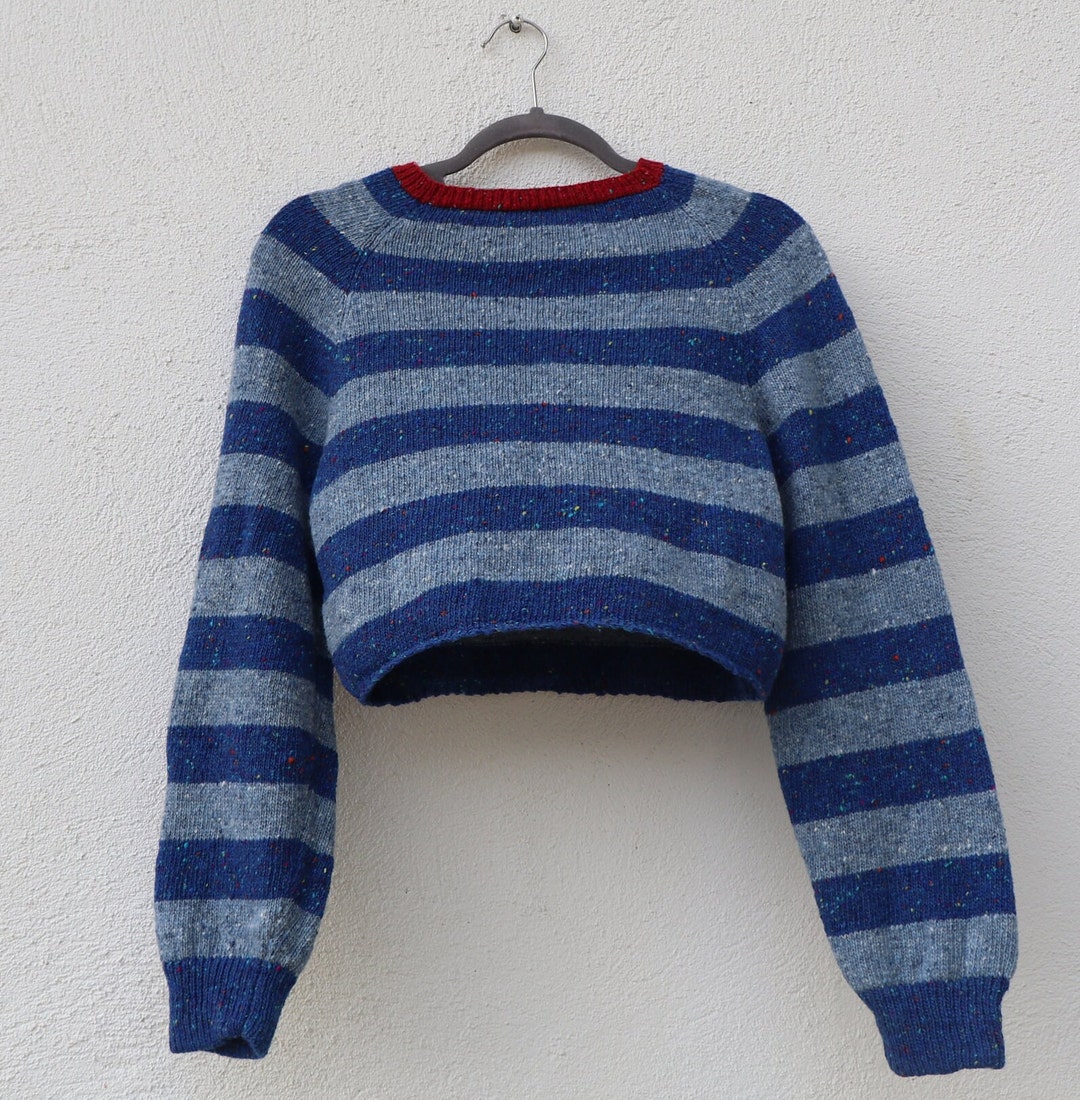 READY-MADE One of a Kind Merino Wool Striped Sweater, Jumper, Made in ...