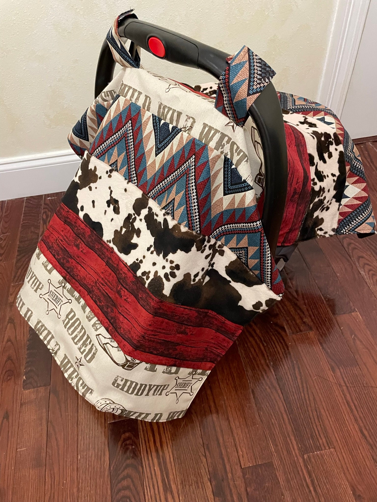 Cowboy Car Seat Canopy, Western Baby Boy Shower Gift - Etsy