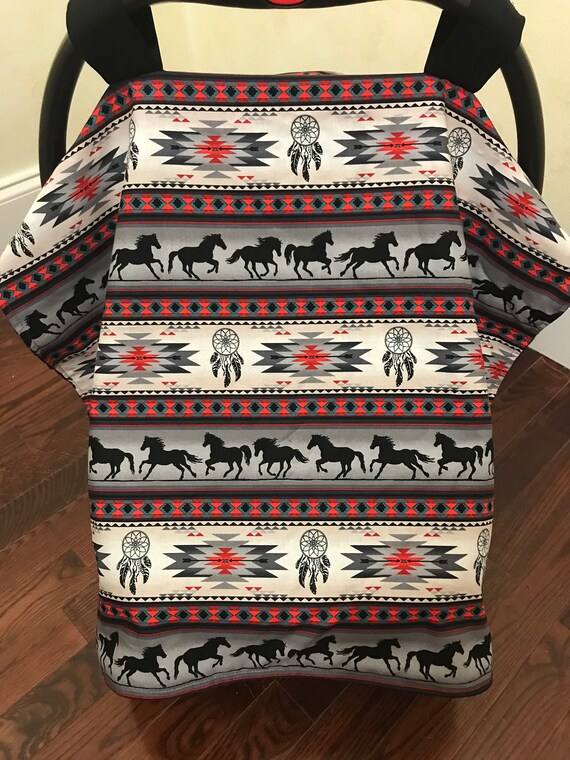 Southwestern Nursery/ Aztec Nursery Car Seat Canopy Western Nersey Baby ...