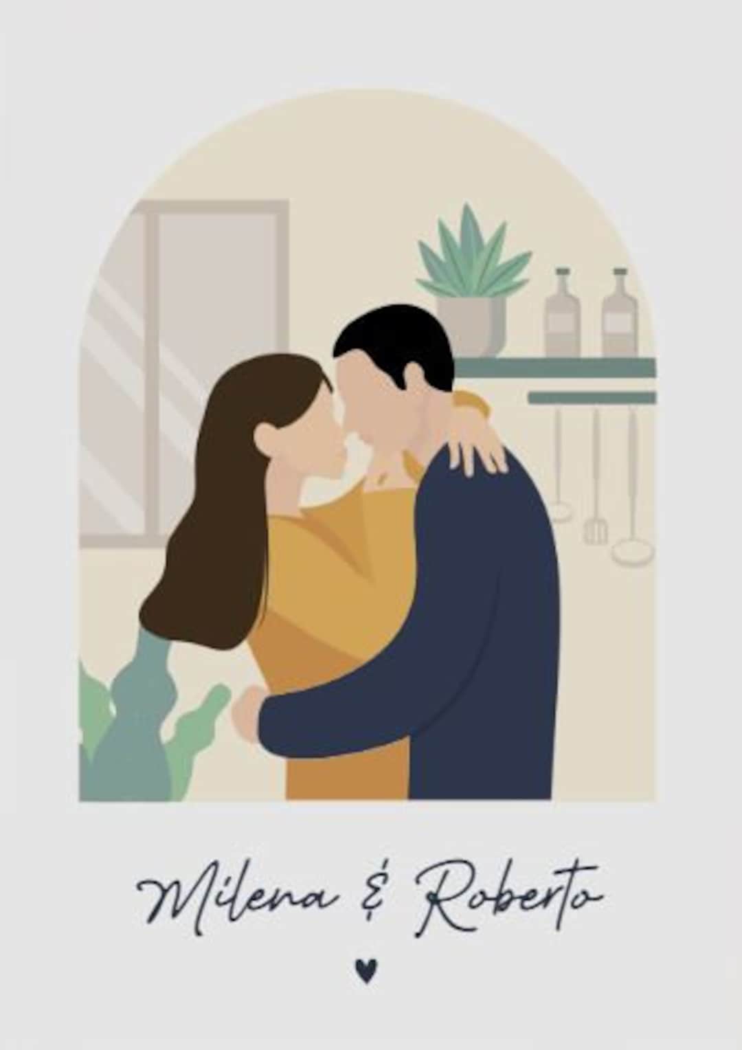 Personalized Couple Poster, Couple, Poster, Wedding, Gift ...