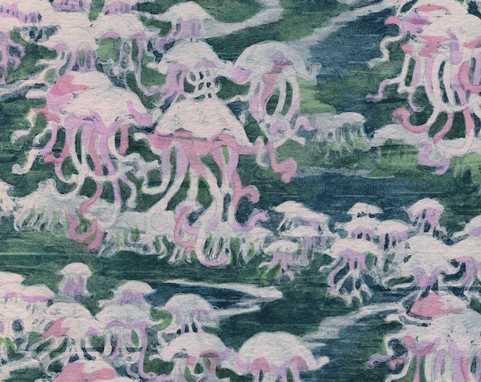 Jellyfish Wallpaper / Art Nouveau - Beautiful Original Antique ...