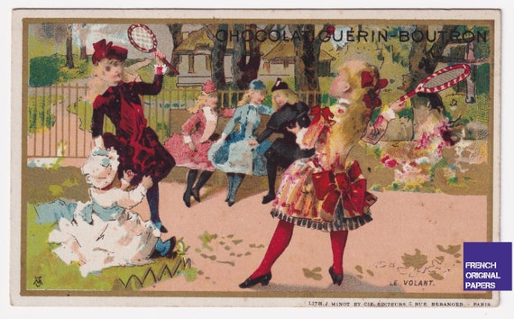 Flywheel / Badminton Victorian Trade Card 1895 | Etsy