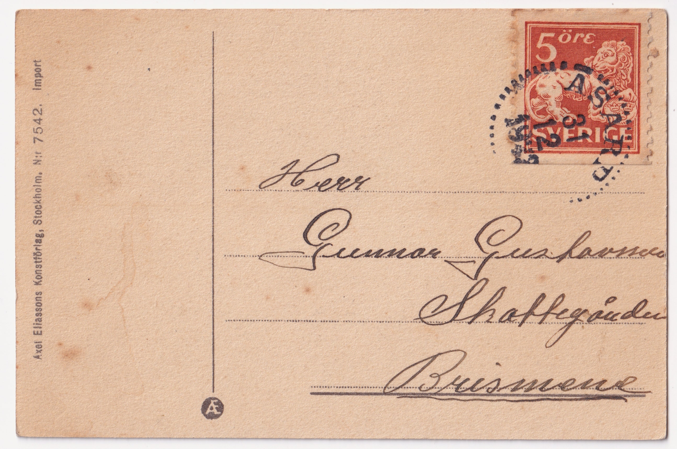 Adina Sand Happy New Year Wishes 1922 Lovely Old Small Swedish Greeting ...