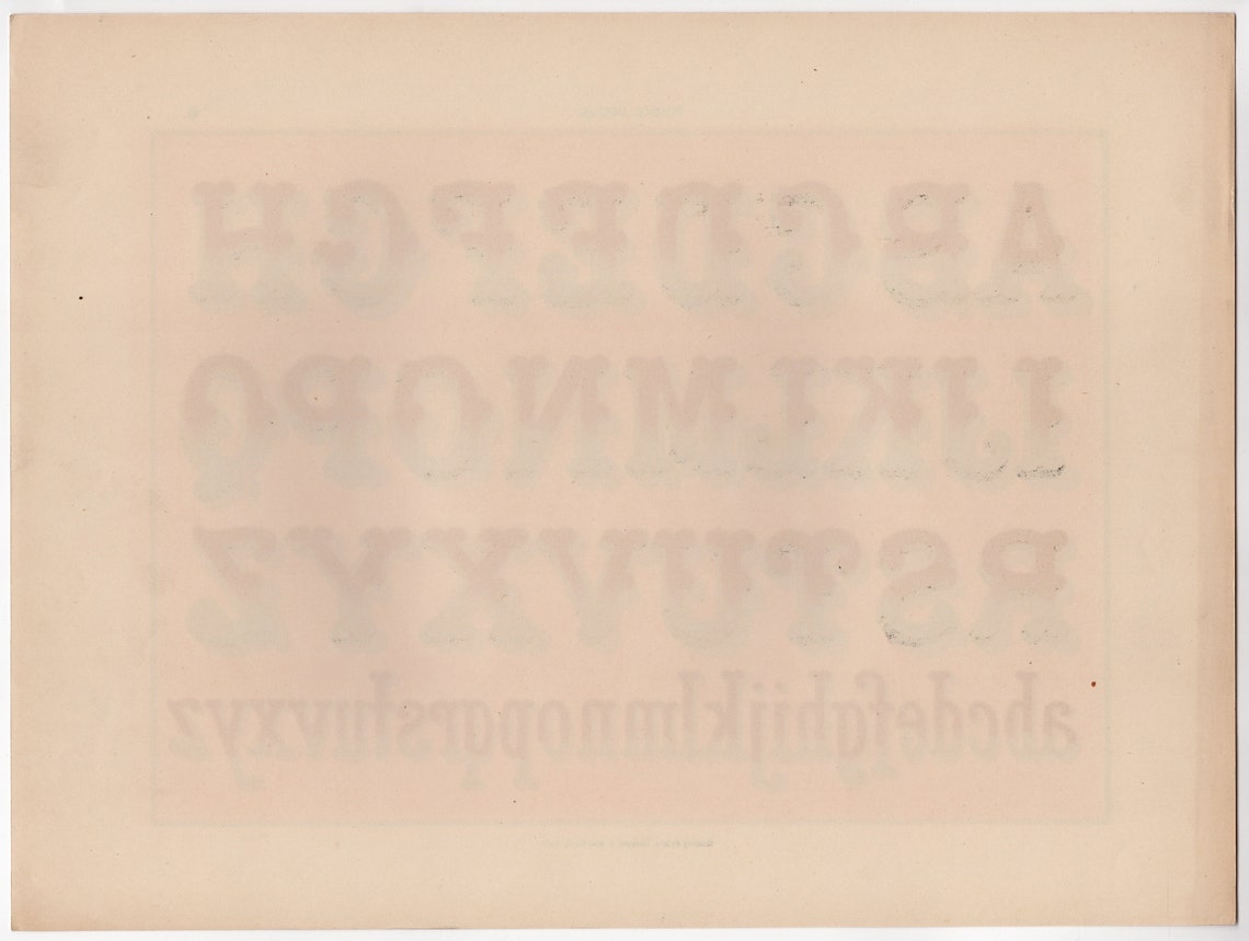 Ball Shape Alphabet / Superb Lithography Print 1895 - Painter ABC Font ...