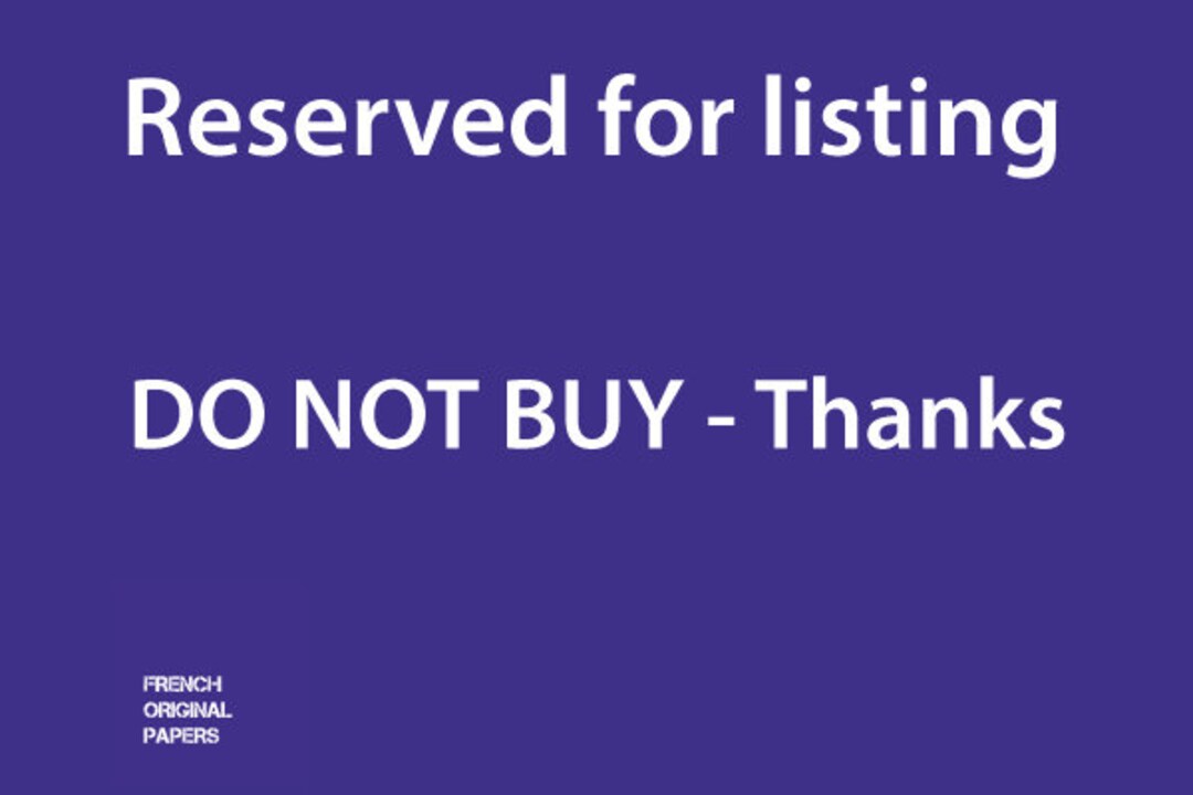 Reserved for Angela Please DO NOT BUY Exp. Feb. 28 - Etsy