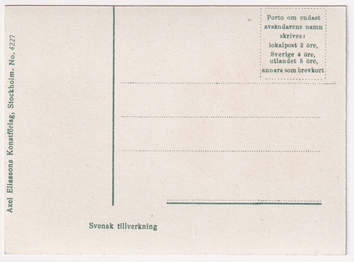 Congratulations 1920s Lovely Small Swedish Greeting Postcard Un-signed ...