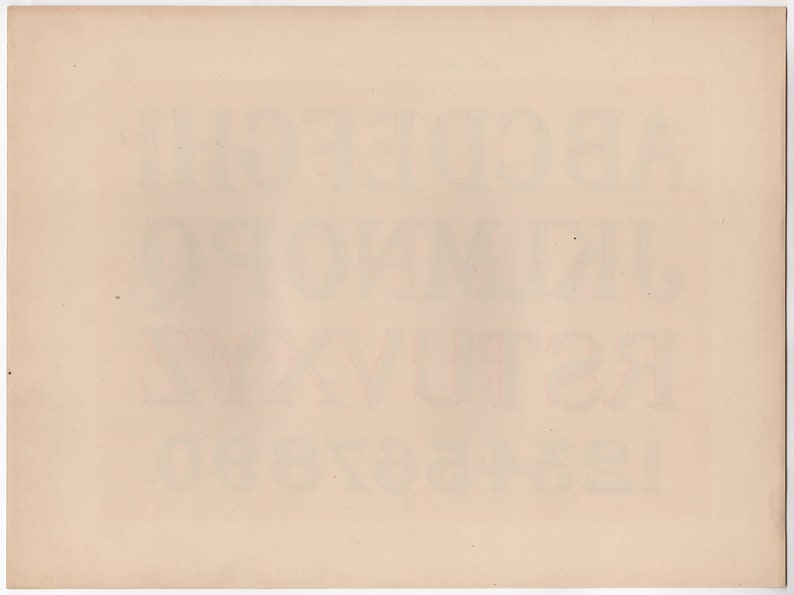 Antique Shape Alphabet / Superb Lithography Print 1895 Painter ABC Font ...