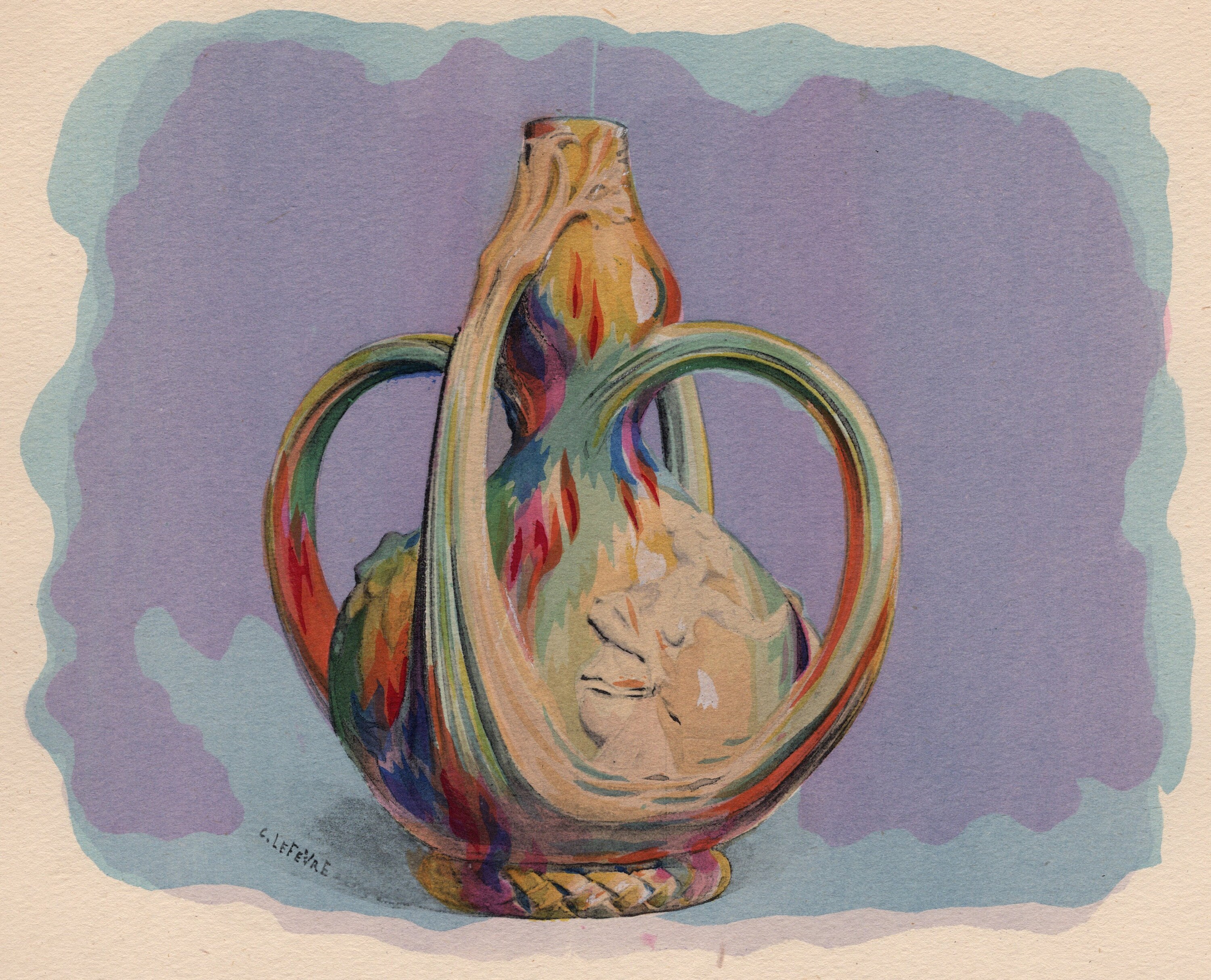 Camille Lefevre Models for Ceramics / Art Nouveau Beautiful Original ...